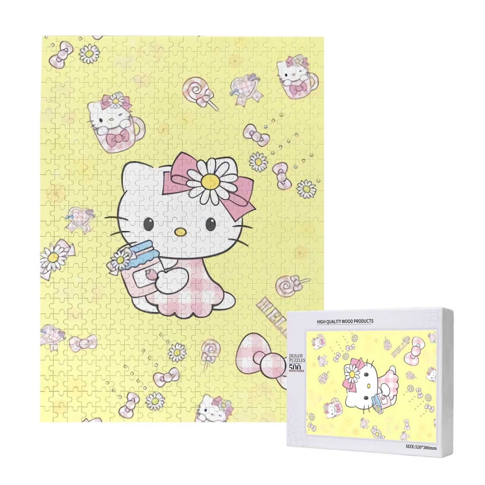 Hello-Kitty 500 Pieces Wooden Puzzle (Color Boxed) (Vertical) - Walmart.com
