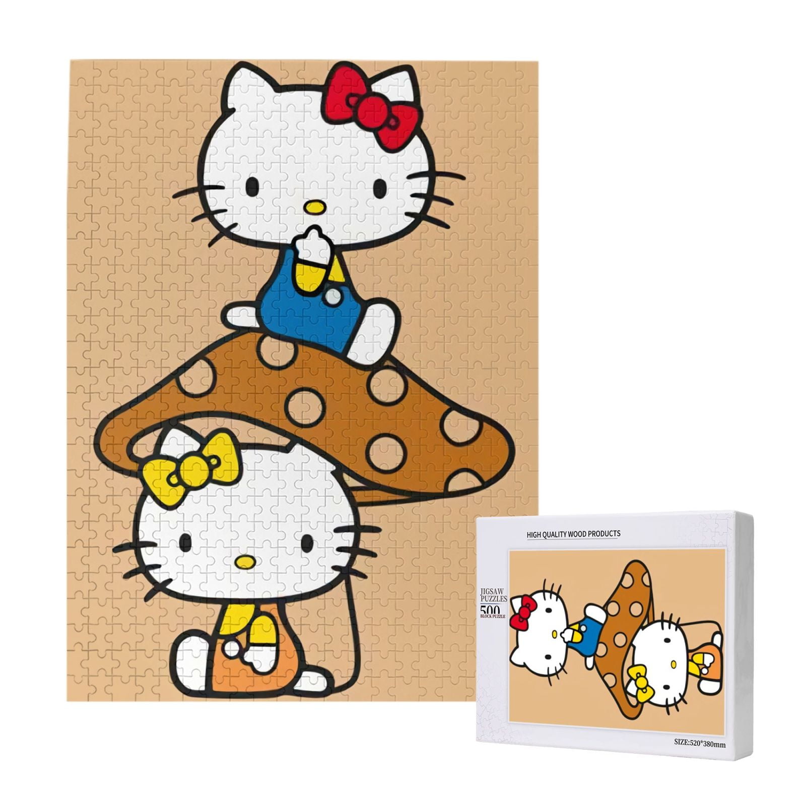 Hello-Kitty 500 Pieces Wooden Puzzle (Color Boxed) (Vertical) - Walmart.com