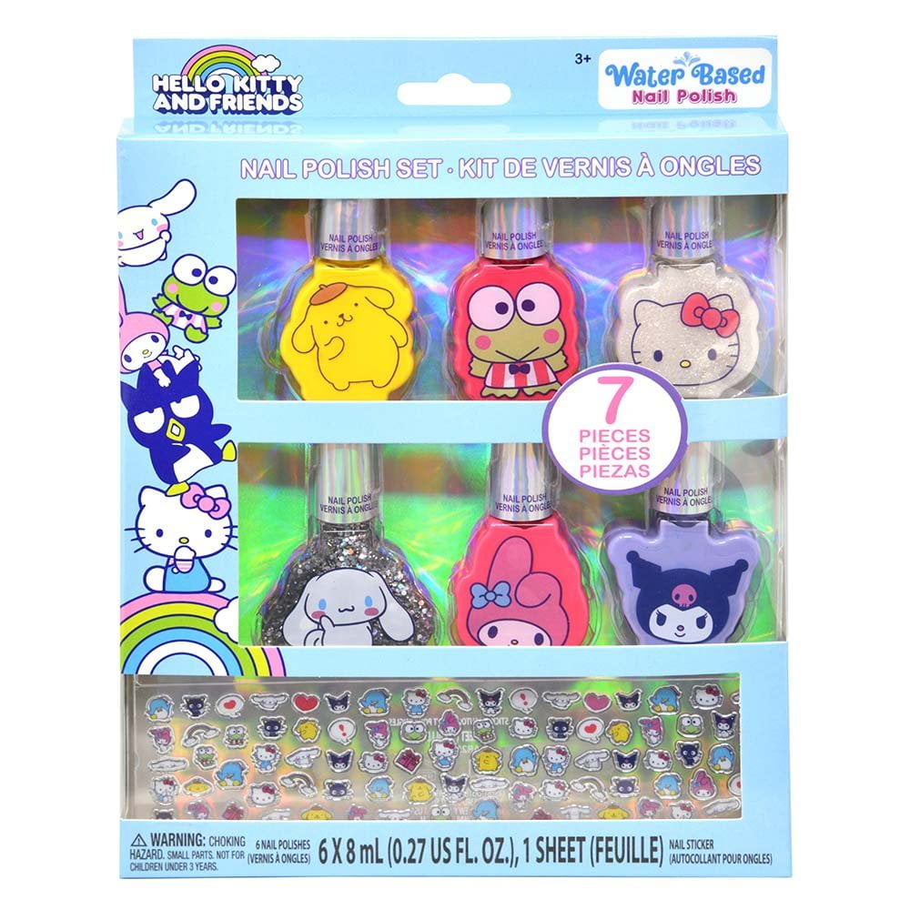 Hello Kitty 6pk Polish with Nail Decals in Box - Walmart.com