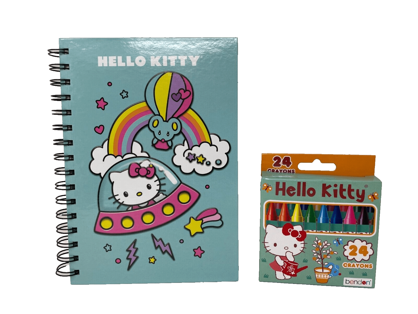Hello Kitty 8.5 inches Notebook Plus Crayons - Walmart.com