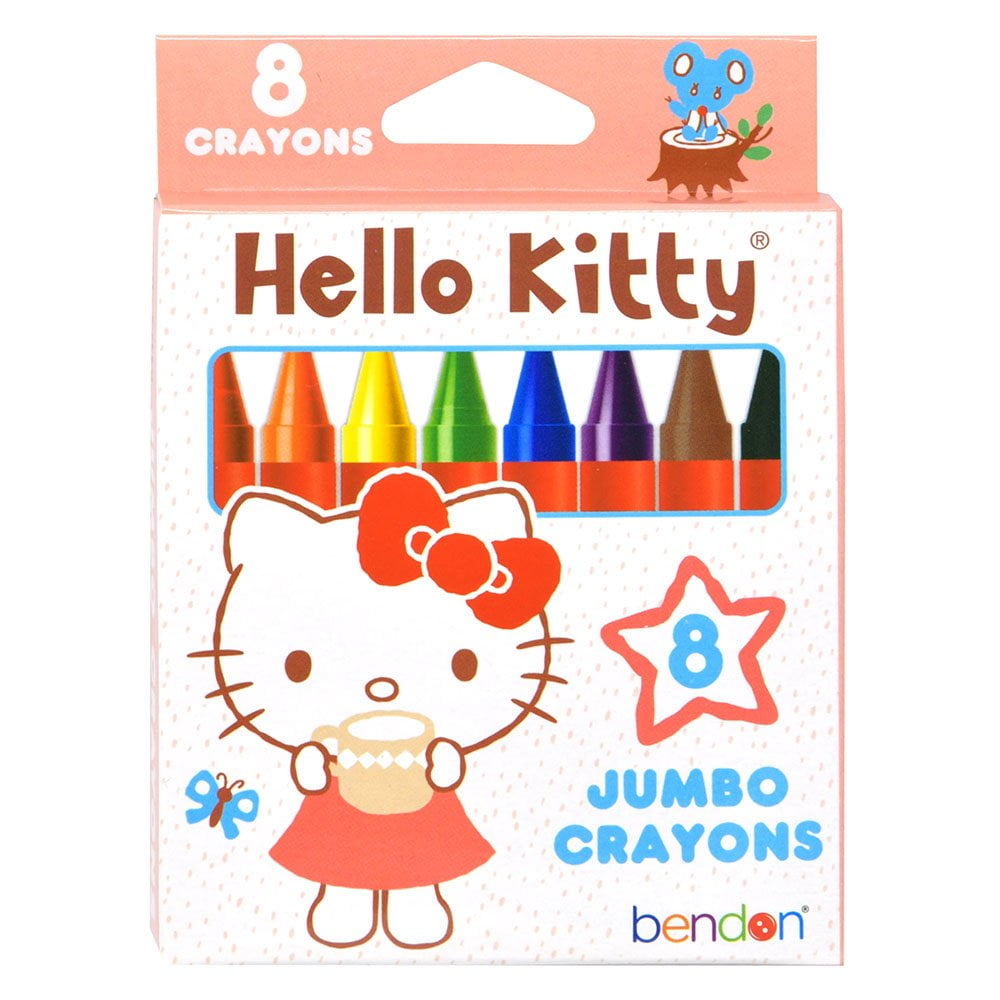 Hello Kitty 8-Count Jumbo Crayons - Walmart.com