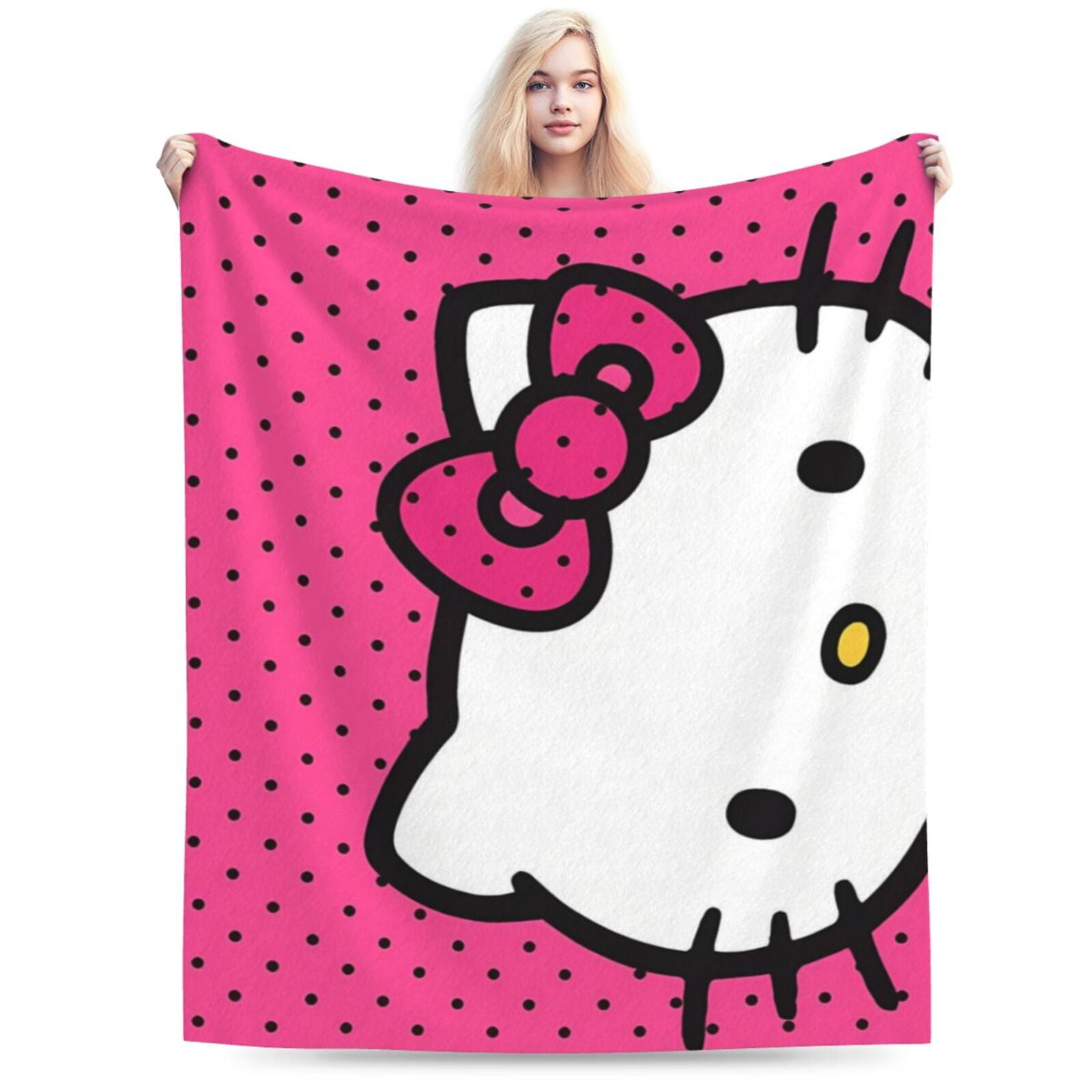 Hello Kitty(84) Throw Blanket 50"x40" Super Soft Flannel Fuzzy Sherpa ...