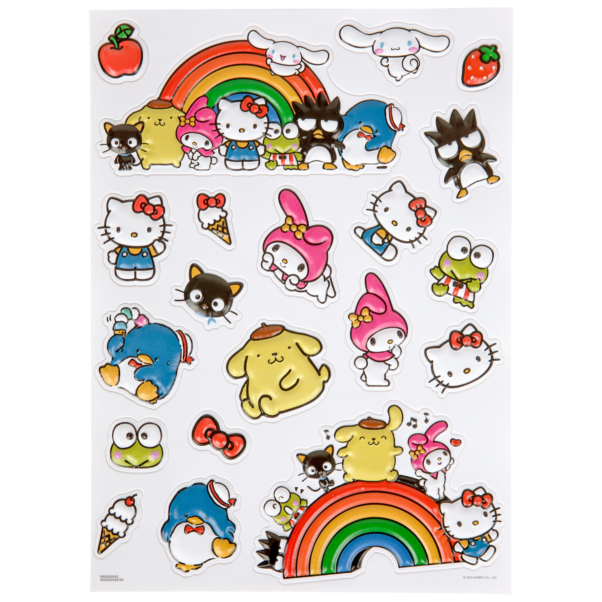 Hello Kitty, Raised Sticker Sheet, 865300, Colorful & Licensed ...