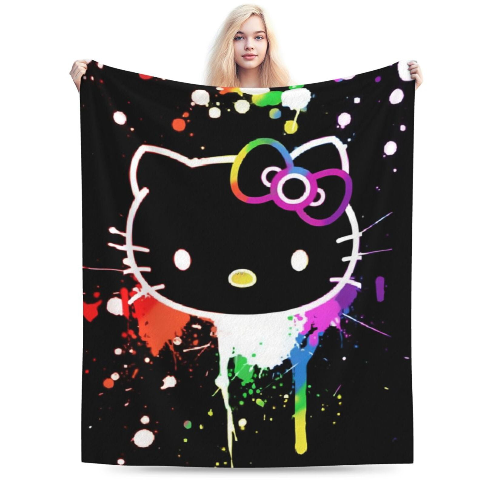 Hello Kitty(88) Throw Blanket 50"x40" Super Soft Flannel Fuzzy Sherpa ...