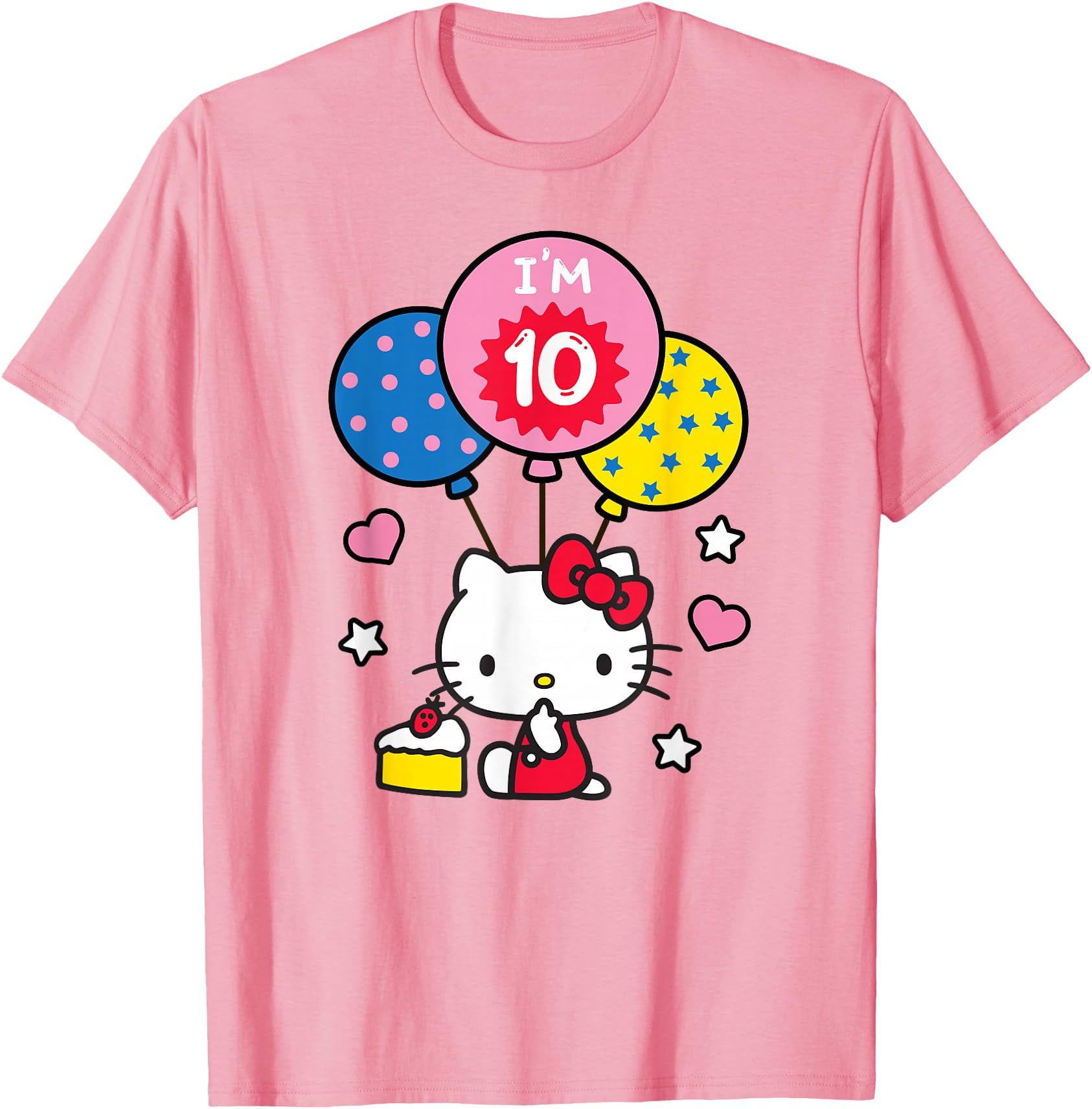Hello Kitty 8th 9th 10th Birthday Party Balloon DTG Print Unisex T ...