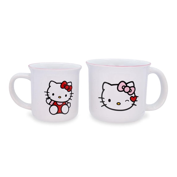 Hello Kitty 9oz & 16oz Ceramic Camper Mug Set of 2 - Walmart.com