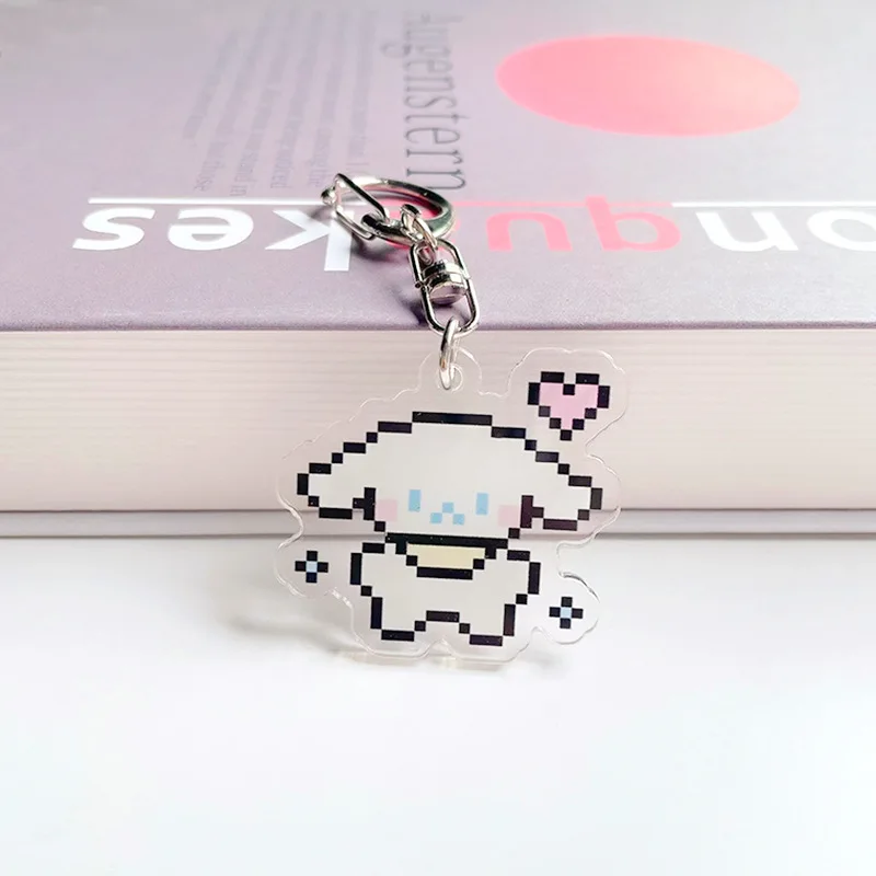 Hello Kitty Acrylic Keychain Accessories Sanrio Anime Figures Key Chain ...