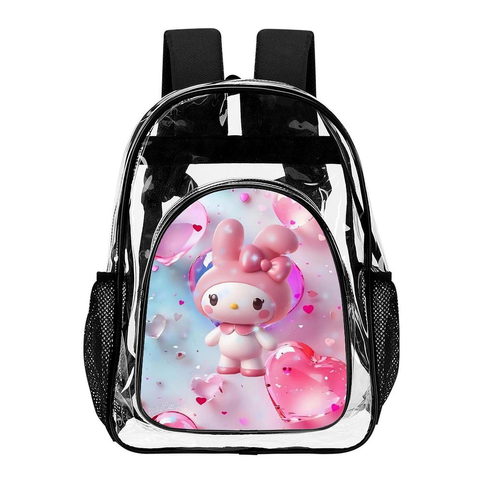 Hello Kitty Adita Y My Melody Clear Backpack Transparent Heavy Duty Bookbag Large PVC Laptop Bag ...