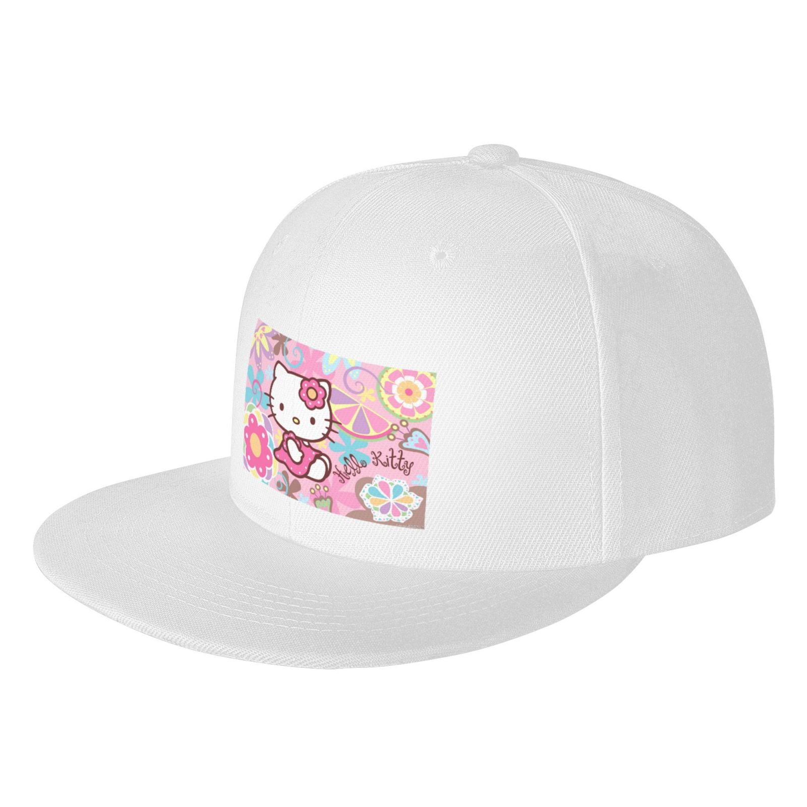 Hello Kitty Adult Flat Brim Hip Hop Hat Dad Hat Baseball Cap For Men ...