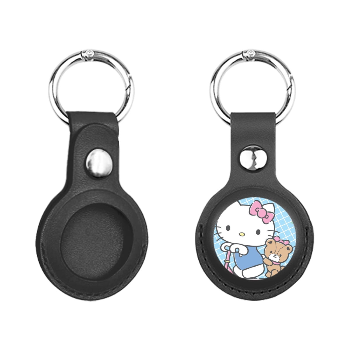 Hello Kitty Air Tag Keychain for Apple Airtags Holder, Protective Leather Case Tracker Case with ...