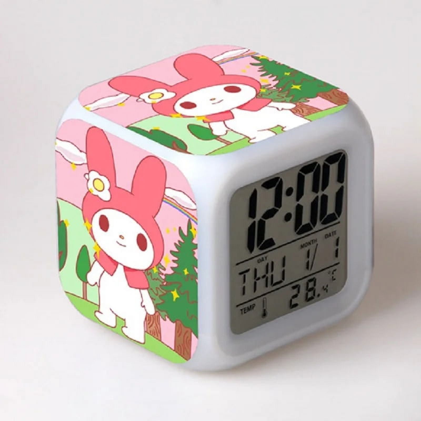 Hello Kitty Alarm Clock Girl Cute Cartoon Led Clock Child Bedroom Decor ...