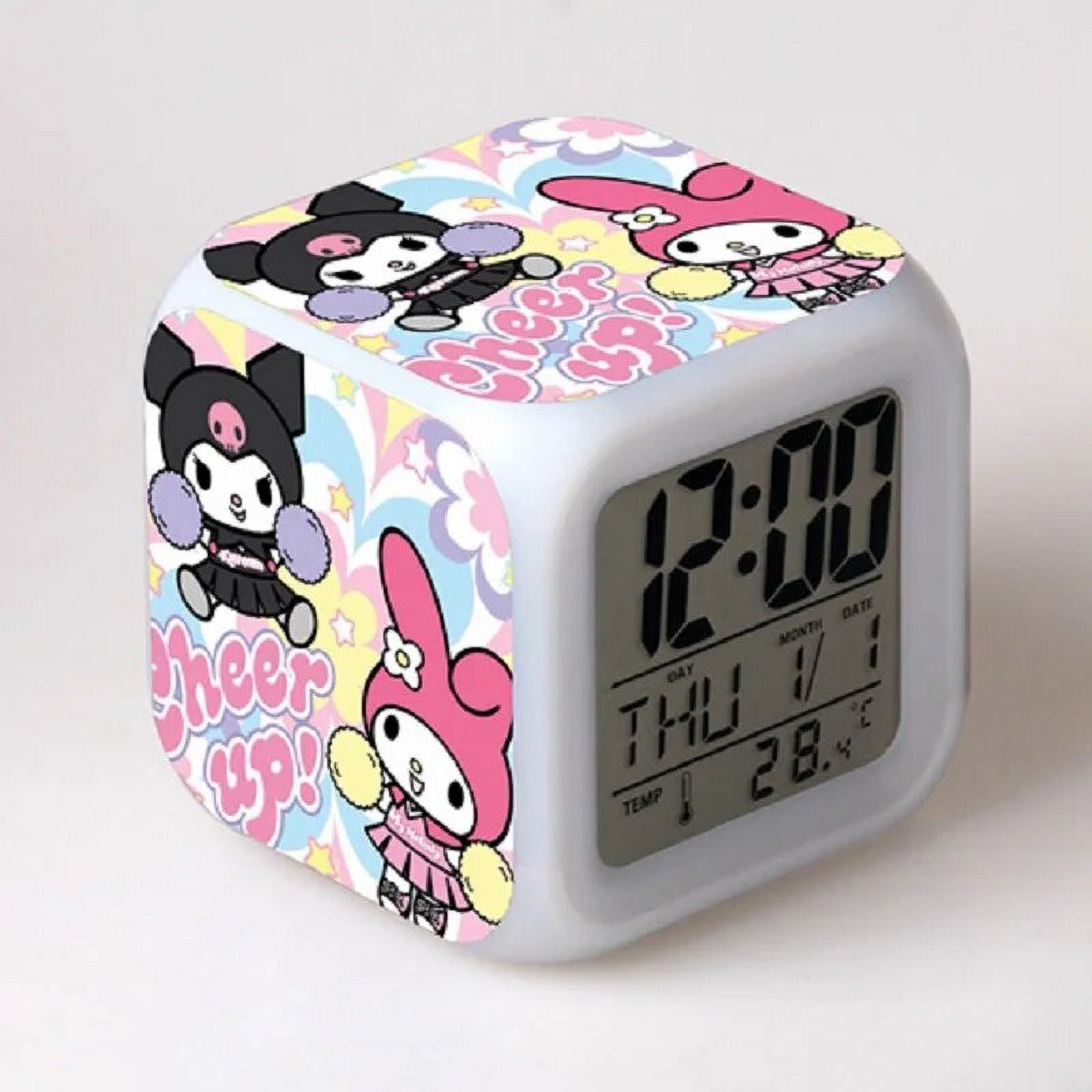 Hello Kitty Alarm Clock Girl Cute Cartoon Led Clock Child Bedroom Decor ...