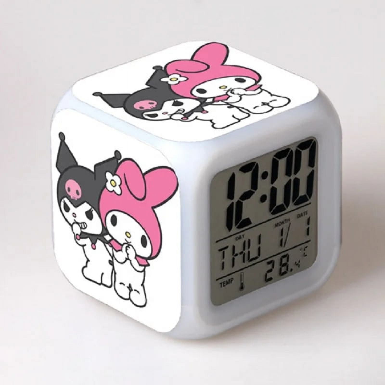 Hello Kitty Alarm Clock Girl Cute Cartoon Led Clock Child Bedroom Decor ...