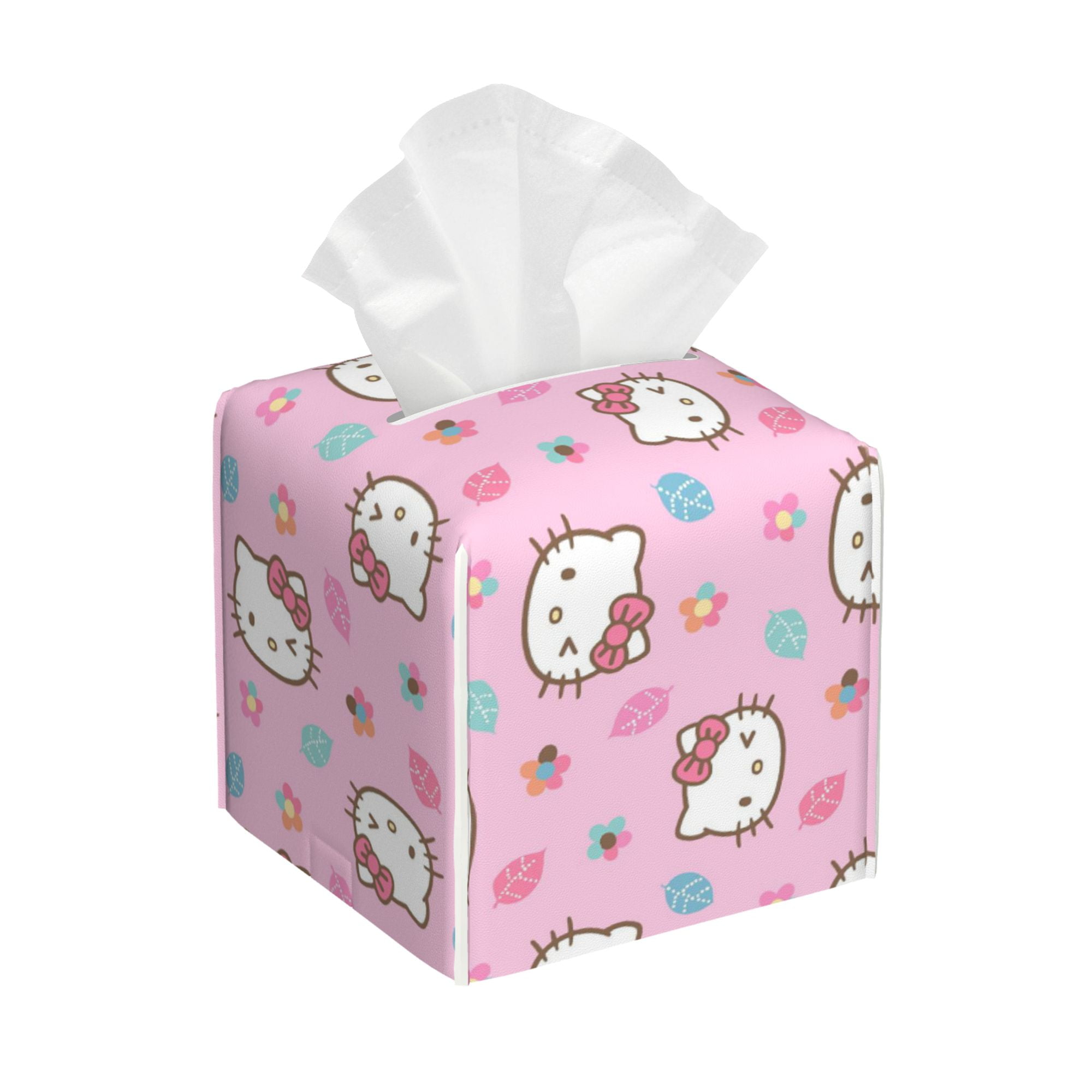 Hello Kitty All Over Print Square Leather Tissue Box PVC Square Leather ...