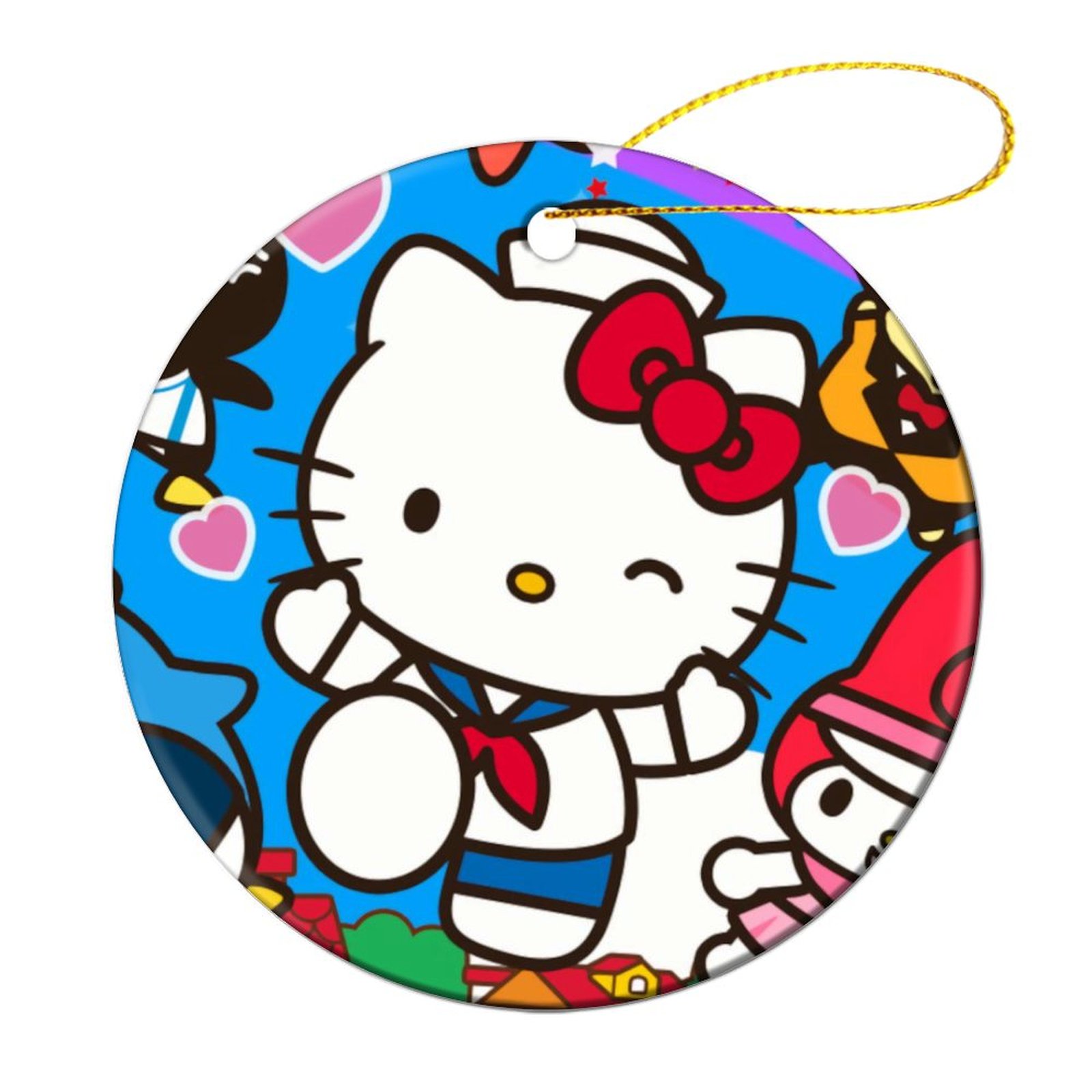 Hello Kitty And Friends Christmas Ornament Ceramic Christmas Hanging ...
