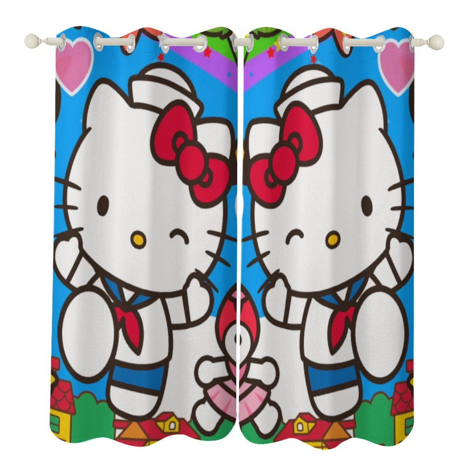 Hello Kitty And Friends Curtains 84 inch,2 Panels Set,100% Blackout ...