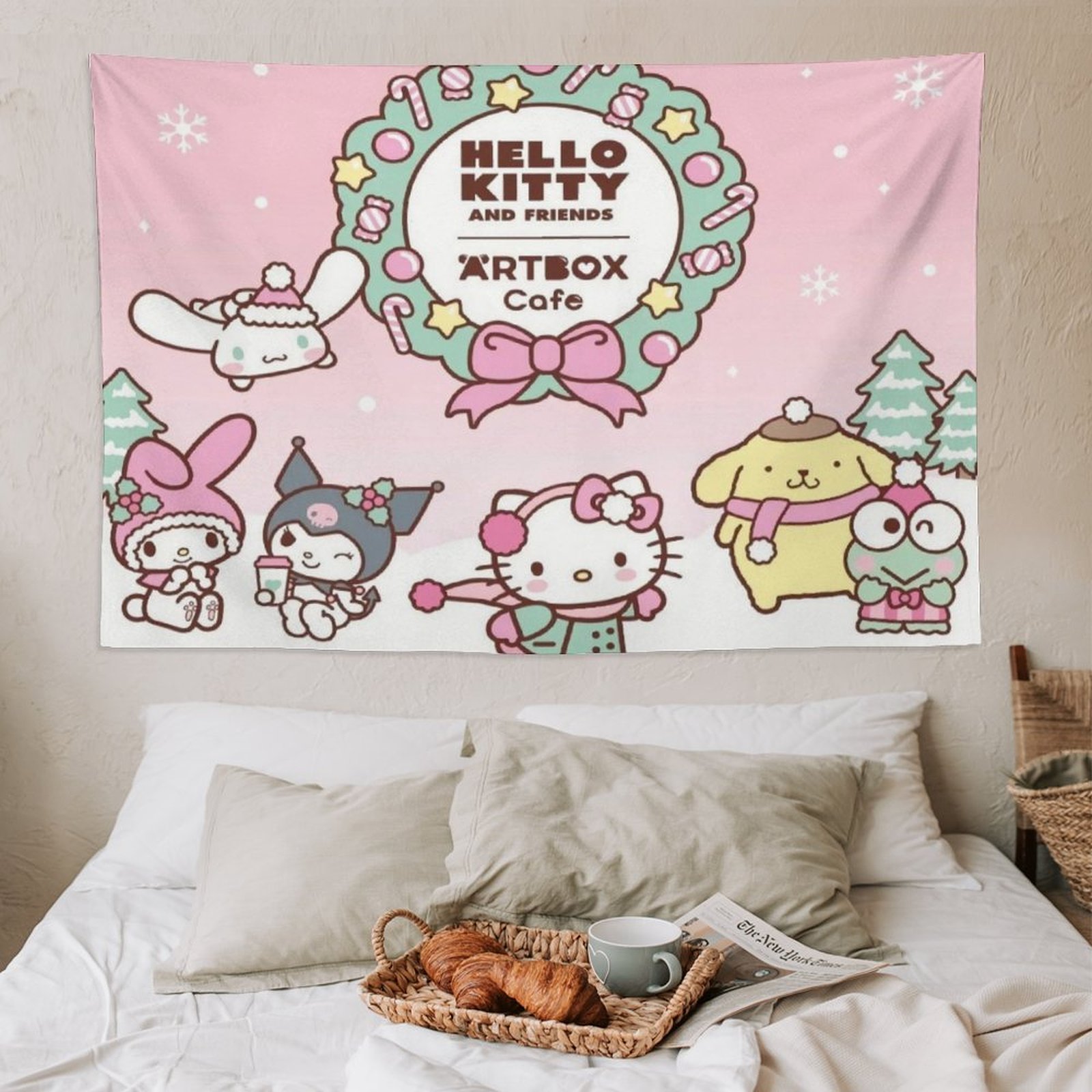 Hello Kitty And Friends X Artbox Cafe Tapestry,Wall Tapestry,Tapestries ...