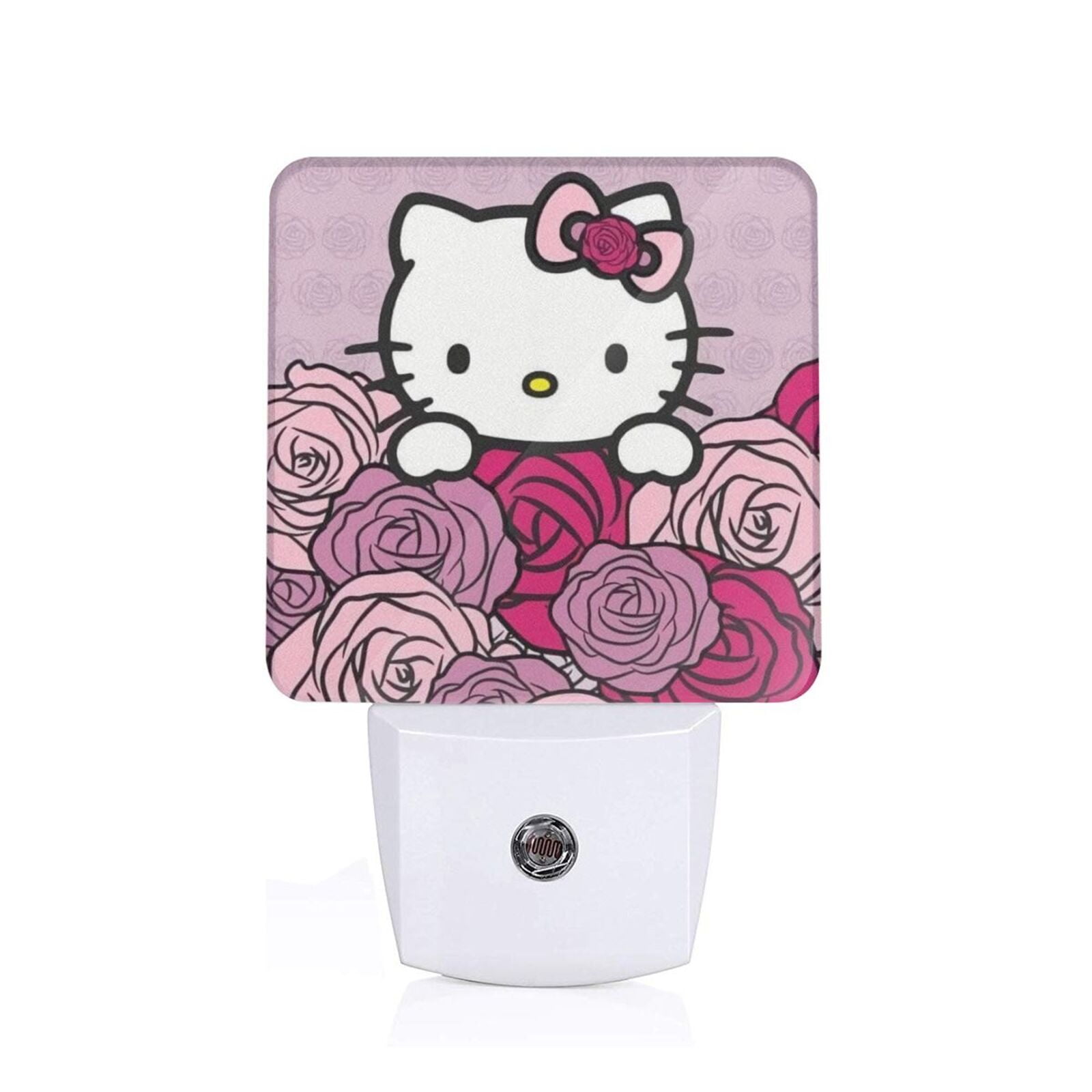 Hello Kitty And Roses LED Night Light with Dusk to Dawn Sensor for ...