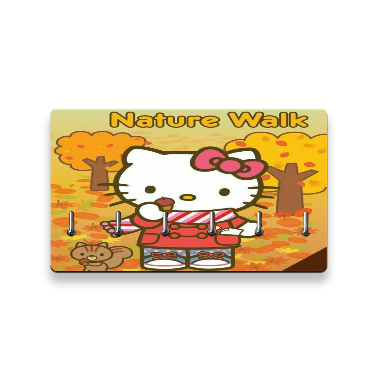 Hello Kitty Animated wall key holder with six key hooks for entryways ...