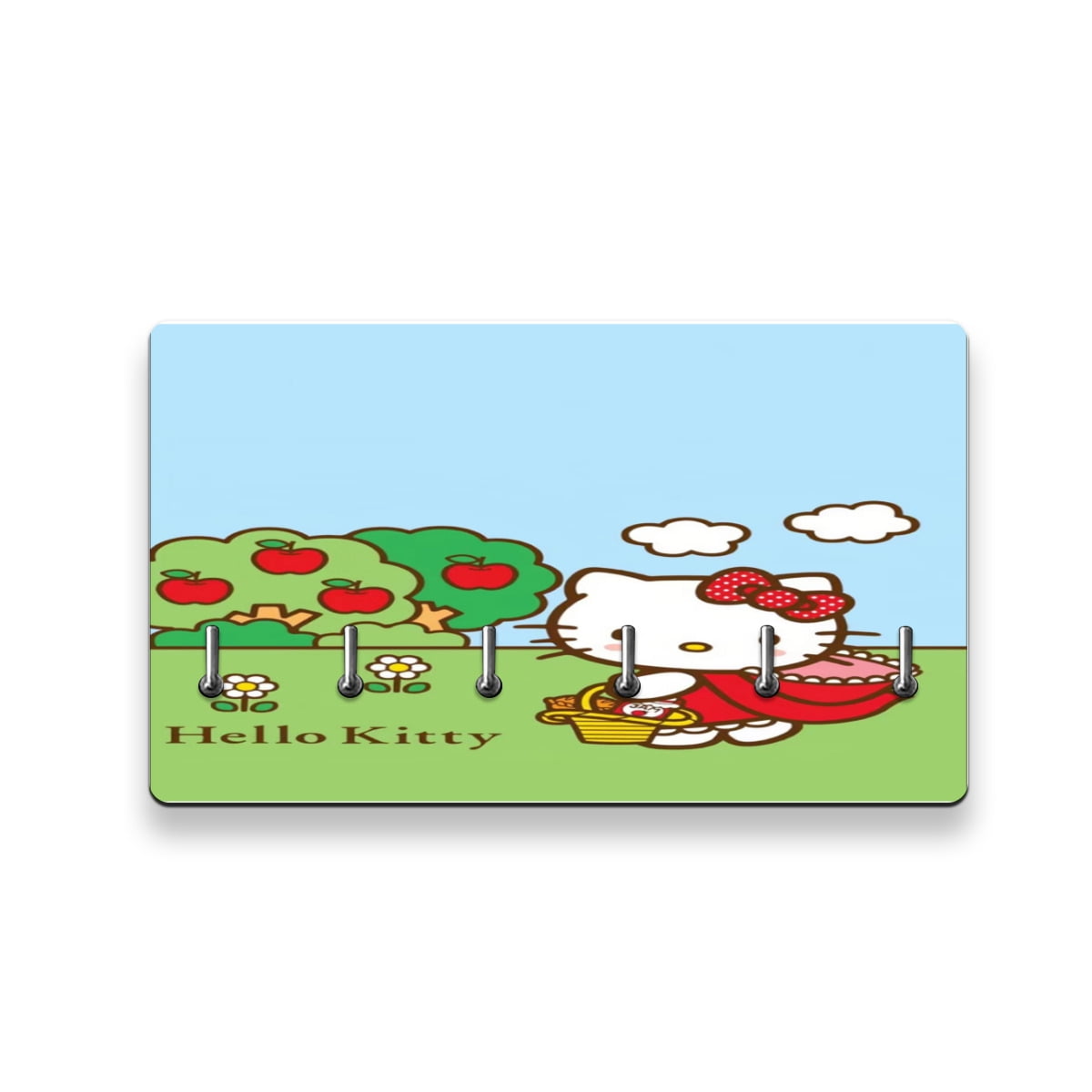 Hello Kitty Animated wall key holder with six key hooks for entryways ...