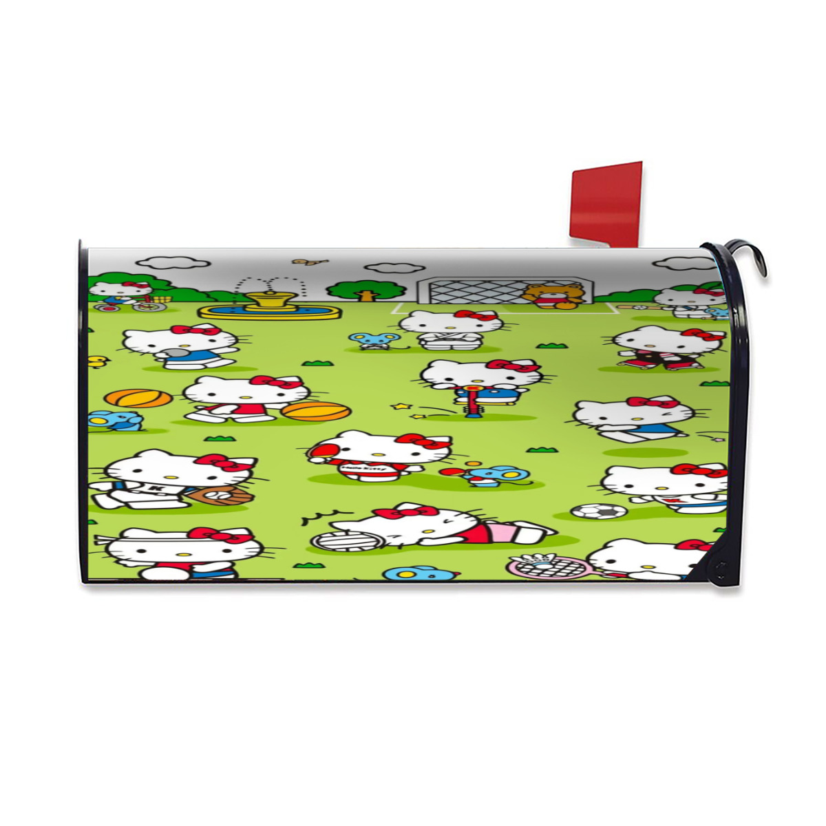 Hello Kitty Animation mailbox cover both sides customized, personalized ...