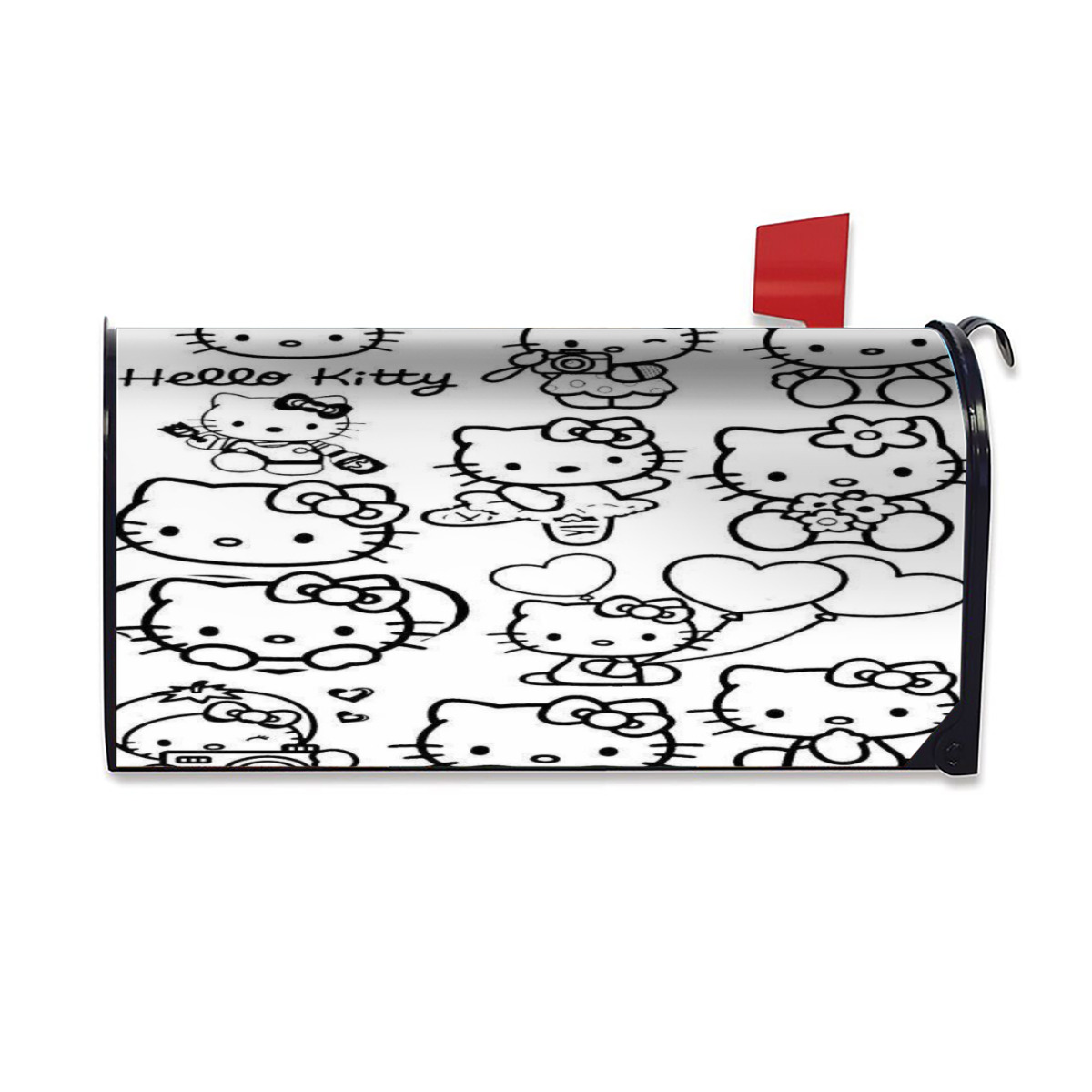 Hello Kitty Animation mailbox cover both sides customized, personalized ...