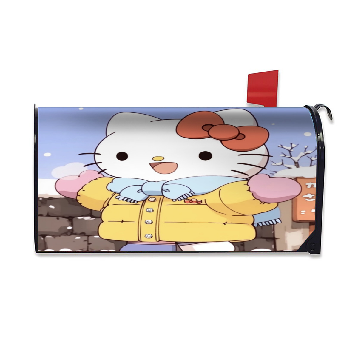 Hello Kitty Animation mailbox cover both sides customized, personalized ...