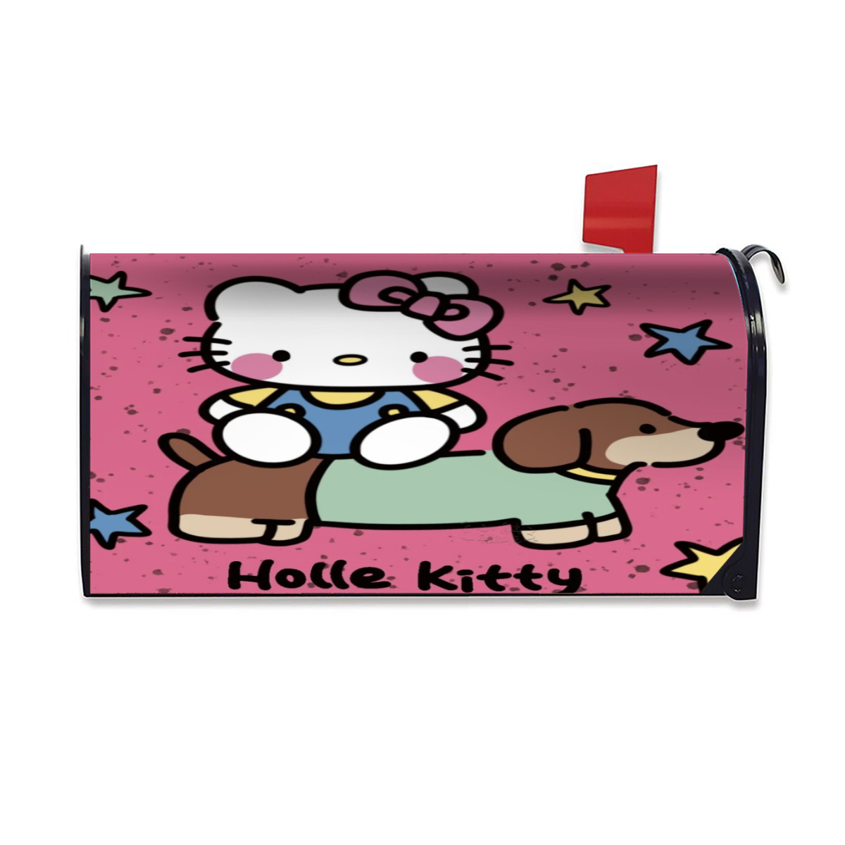 Hello Kitty Animation mailbox cover both sides customized, personalized ...