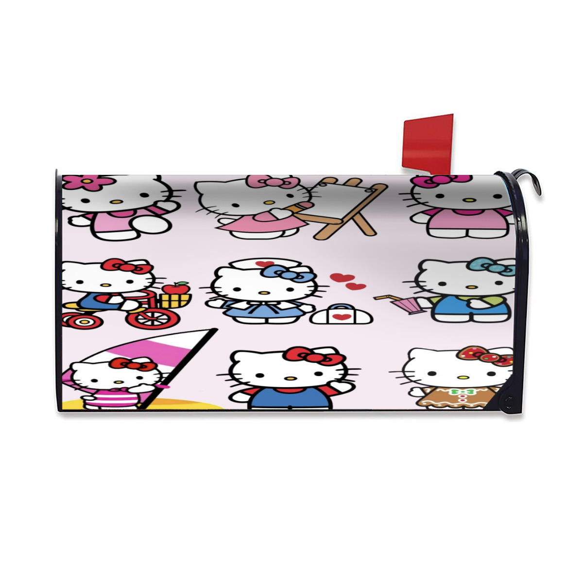 Hello Kitty Animation mailbox cover both sides customized, personalized ...