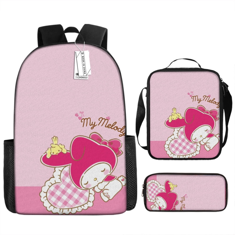 Hello-Kitty Anime Backpacks Sets, Cartoon Laptop Backpack with Shoulder ...