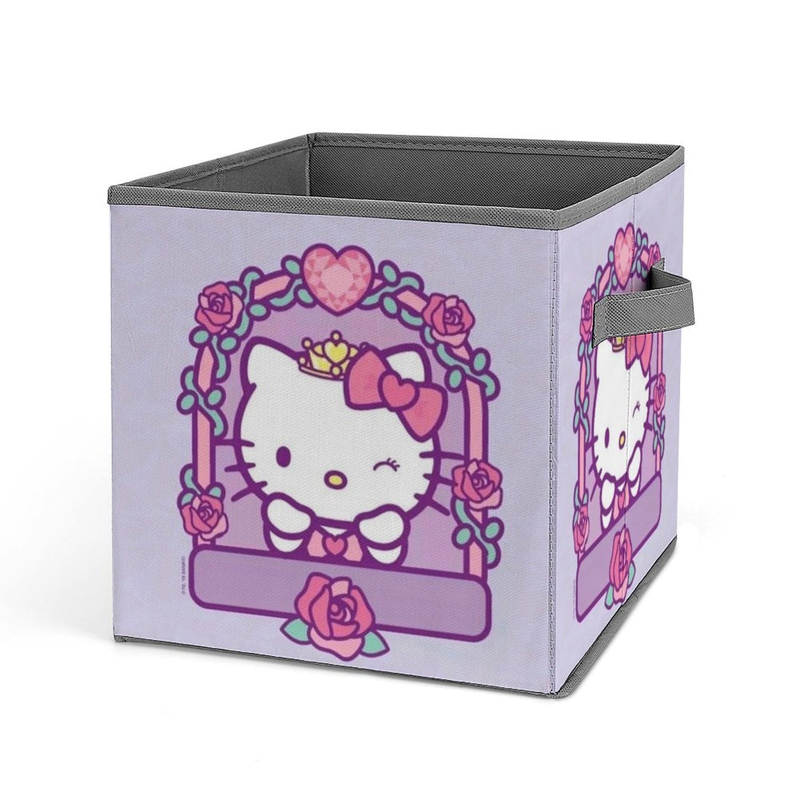 Hello Kitty Anime Cartoon Fabric Storage Cubes - Sturdy Collapsible ...