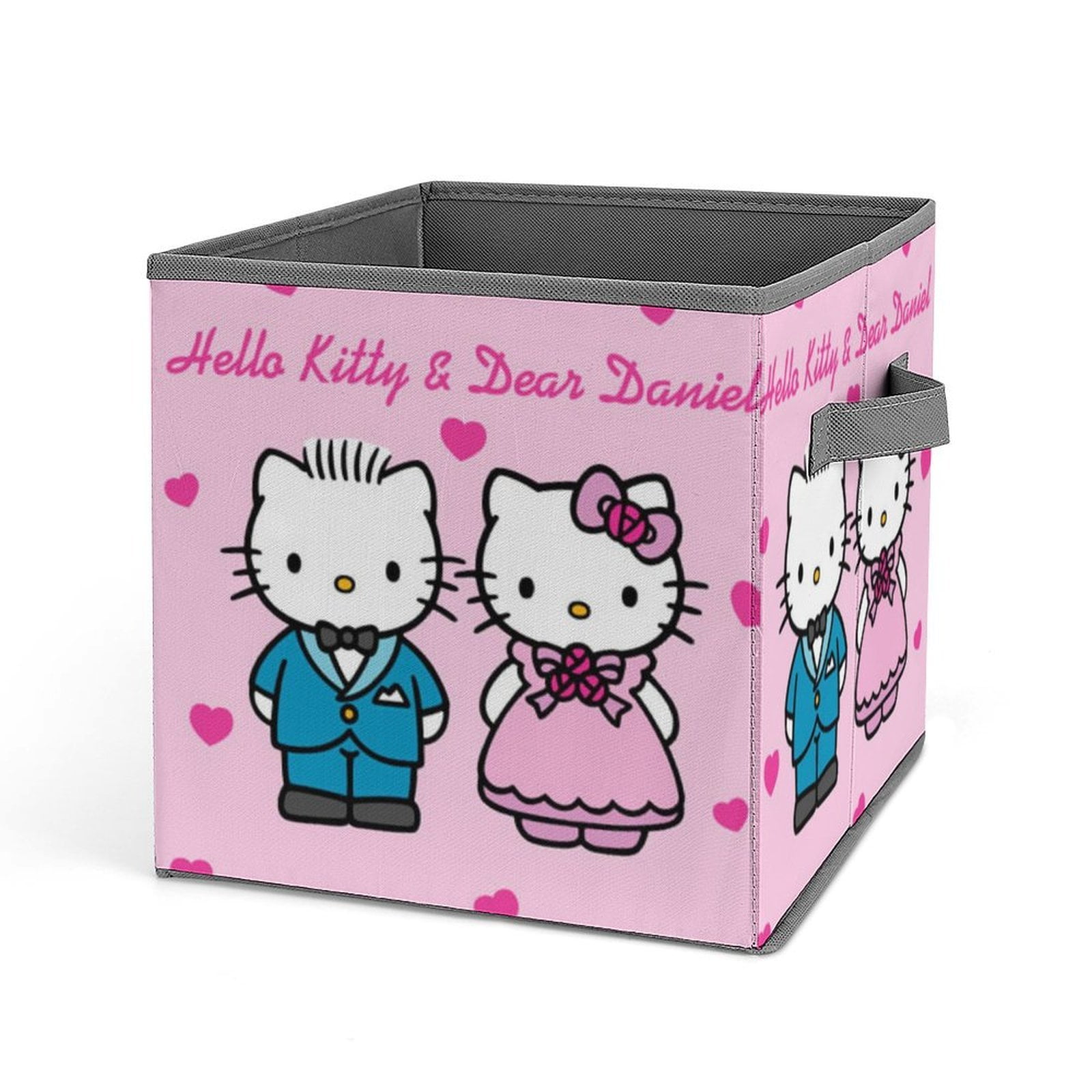 Hello Kitty Anime Cartoon Fabric Storage Cubes - Sturdy Collapsible ...