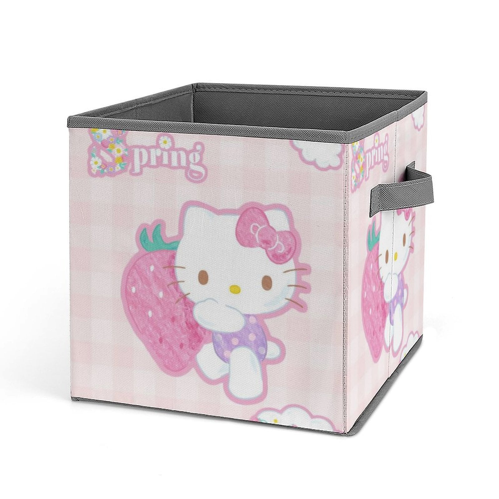 Hello Kitty Anime Cartoon Fabric Storage Cubes - Sturdy Collapsible ...