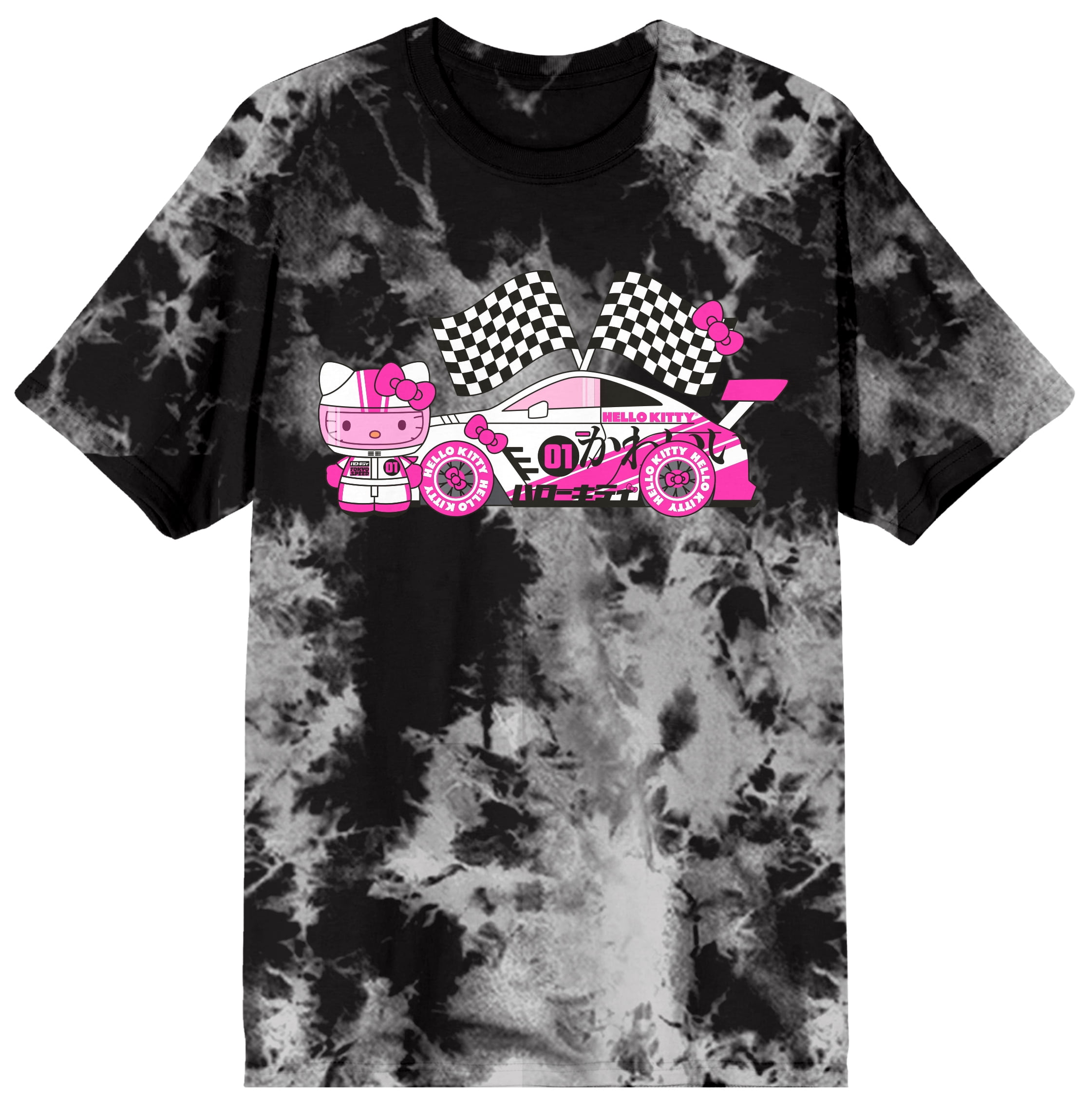 Hello Kitty Anime Cartoon Racing Day Juniors Black Cloud Real Wash ...