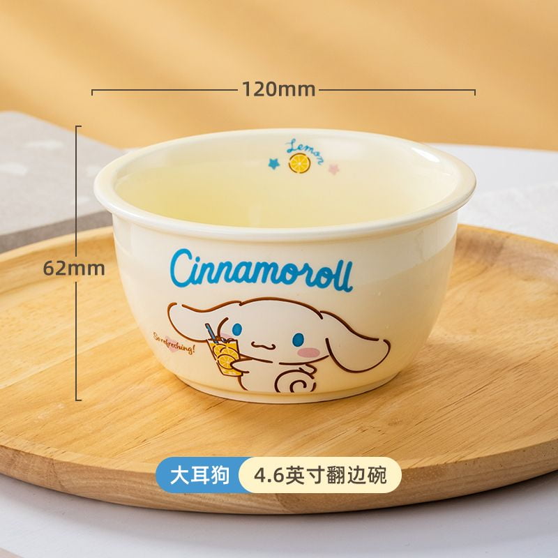 Hello Kitty Anime Kawaii Sanrio Household Rice Bowl Ins Cute Cartoon ...