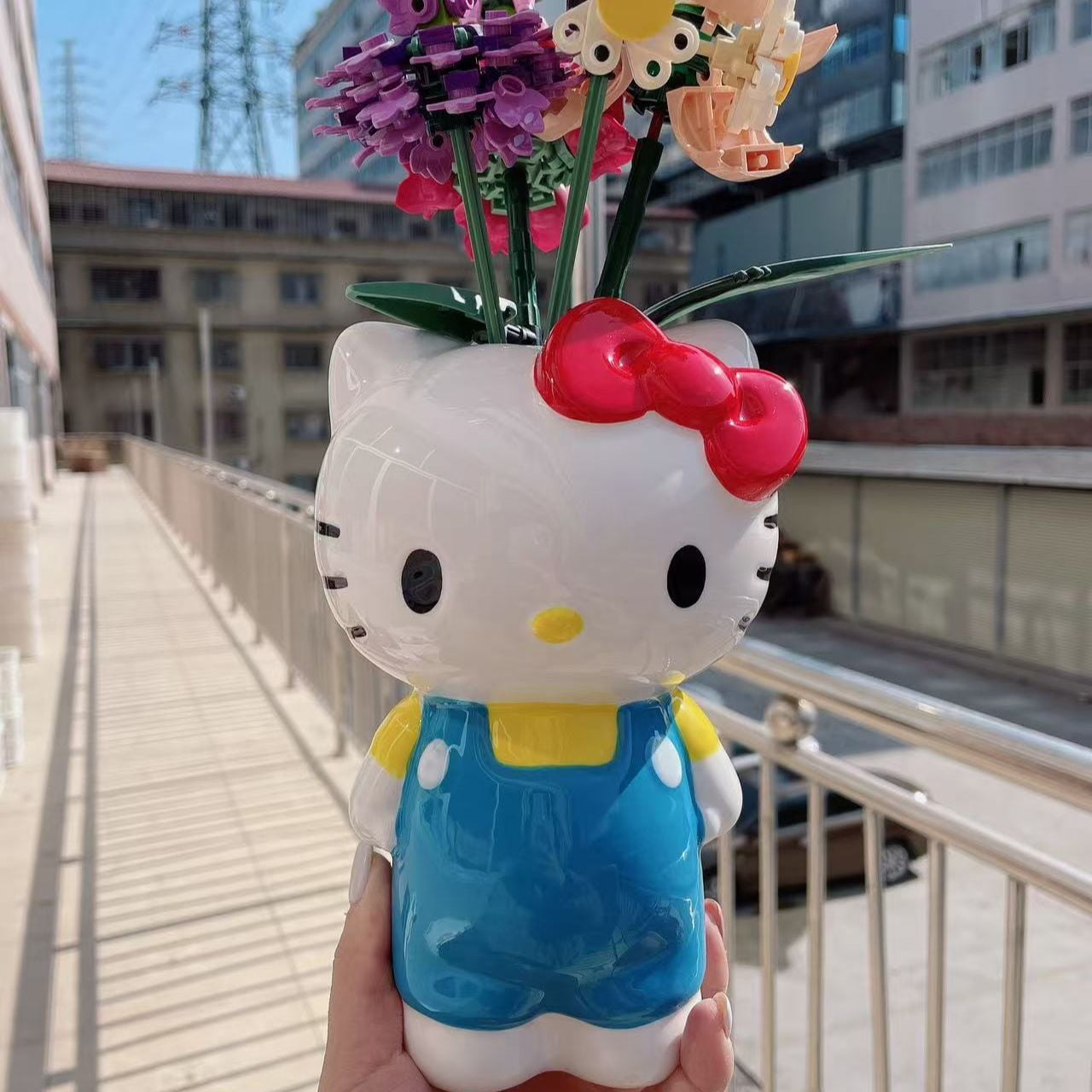 Hello Kitty Anime Kawaii Sanrio Ins Fashion Storage Flower Vase Cute ...