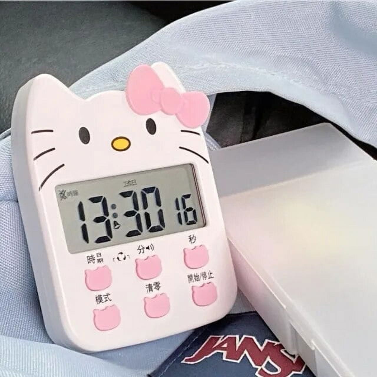 Hello Kitty Anime Peripheral Clock Alarm Timing Bedside Night Light ...