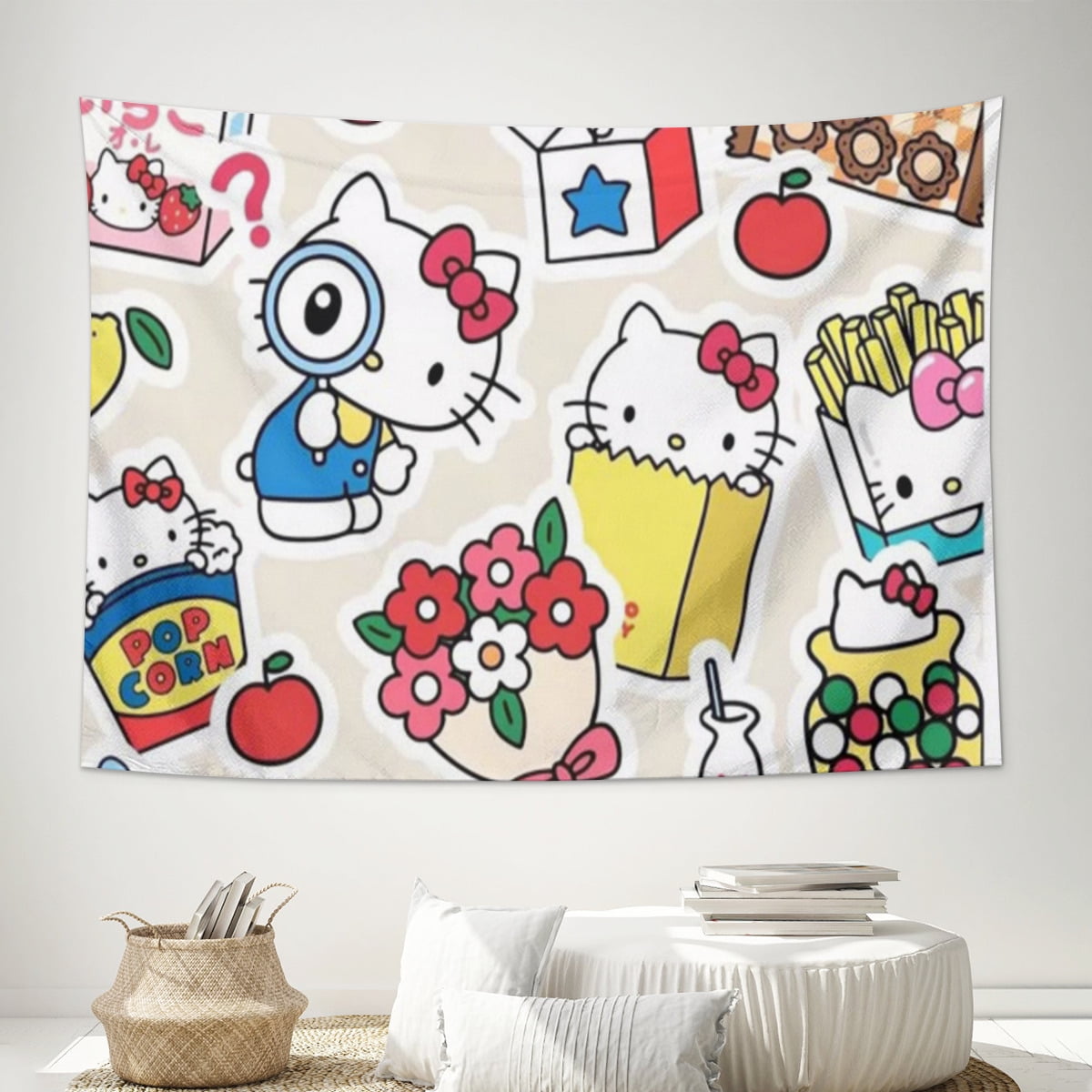 Hello Kitty Anime Poster Tapestry - Large Wall Art Background, Birthday ...