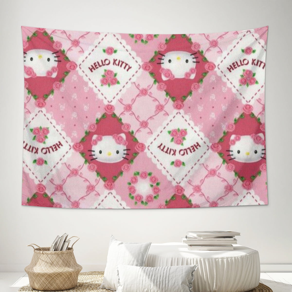 Hello Kitty Anime Poster Tapestry - Large Wall Art Background, Birthday ...