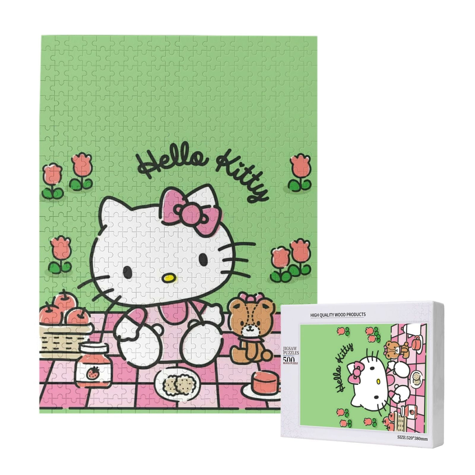 Hello Kitty Anime Puzzles Boys Girls Teens 300/500/1000 Piece Wooden ...
