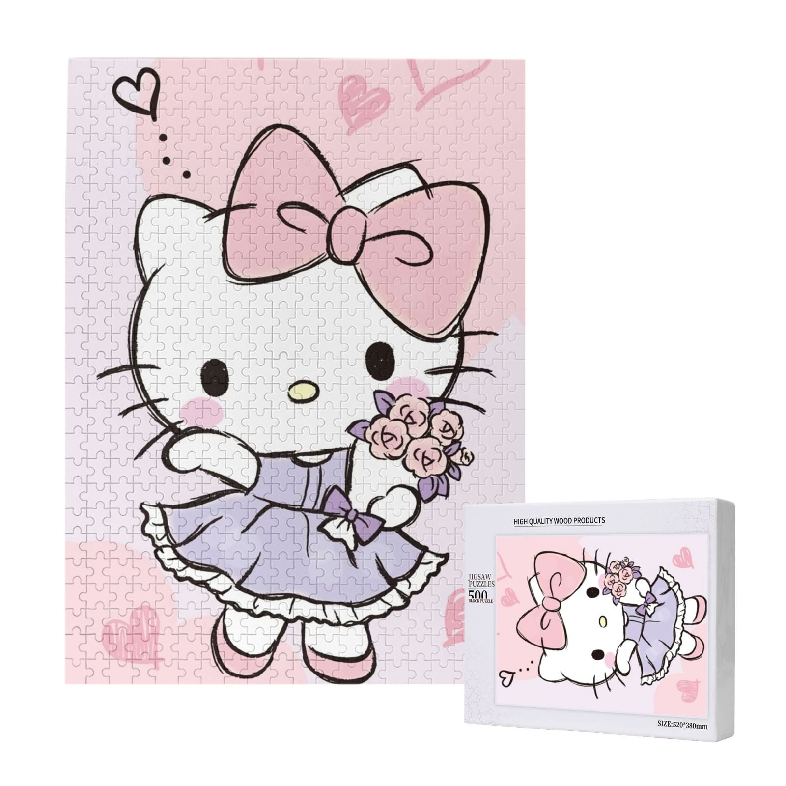 Hello Kitty Anime Puzzles Boys Girls Teens 300/500/1000 Piece Wooden ...
