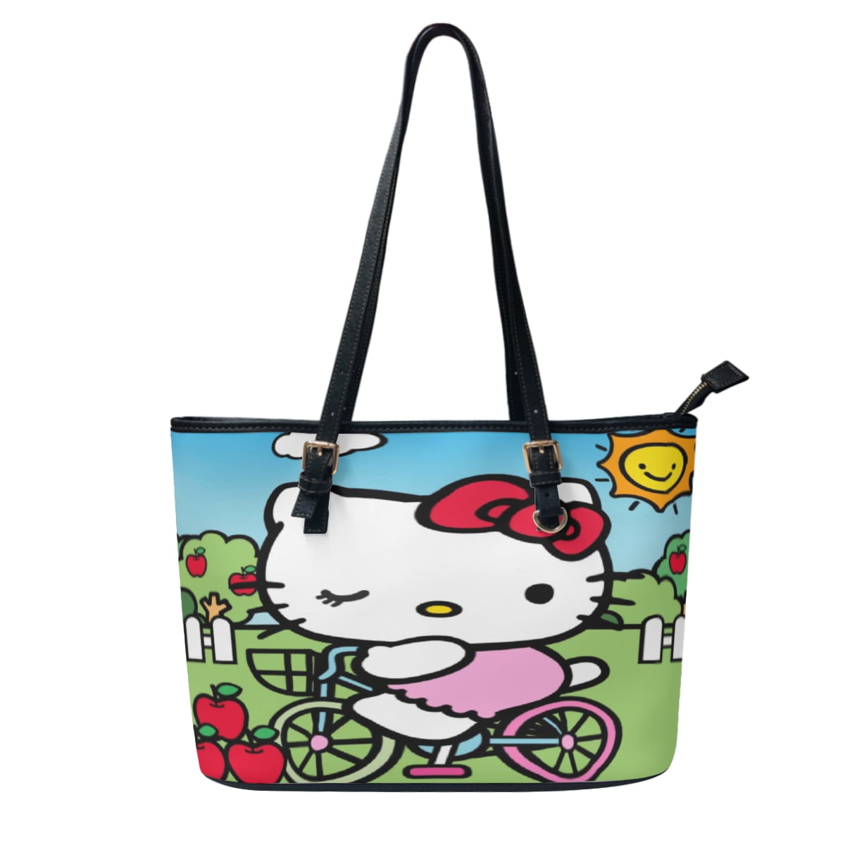 Hello Kitty Anime ladies leather handbag, all-in-one commute with large ...