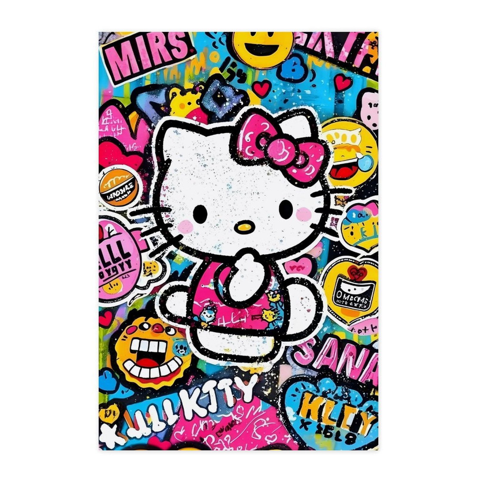 Hello Kitty Anime stickers posters wall decoration 30*45（cm） - Walmart.com