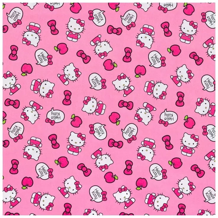 Hello Kitty Apples & Bows Cotton Calico Fabric - Walmart.com