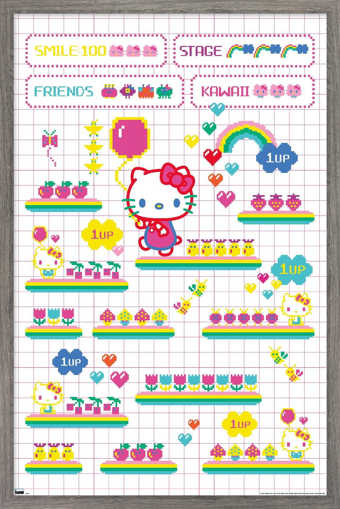 Hello Kitty - Arcade Wall Poster, 14.725" x 22.375" Framed - Walmart.com