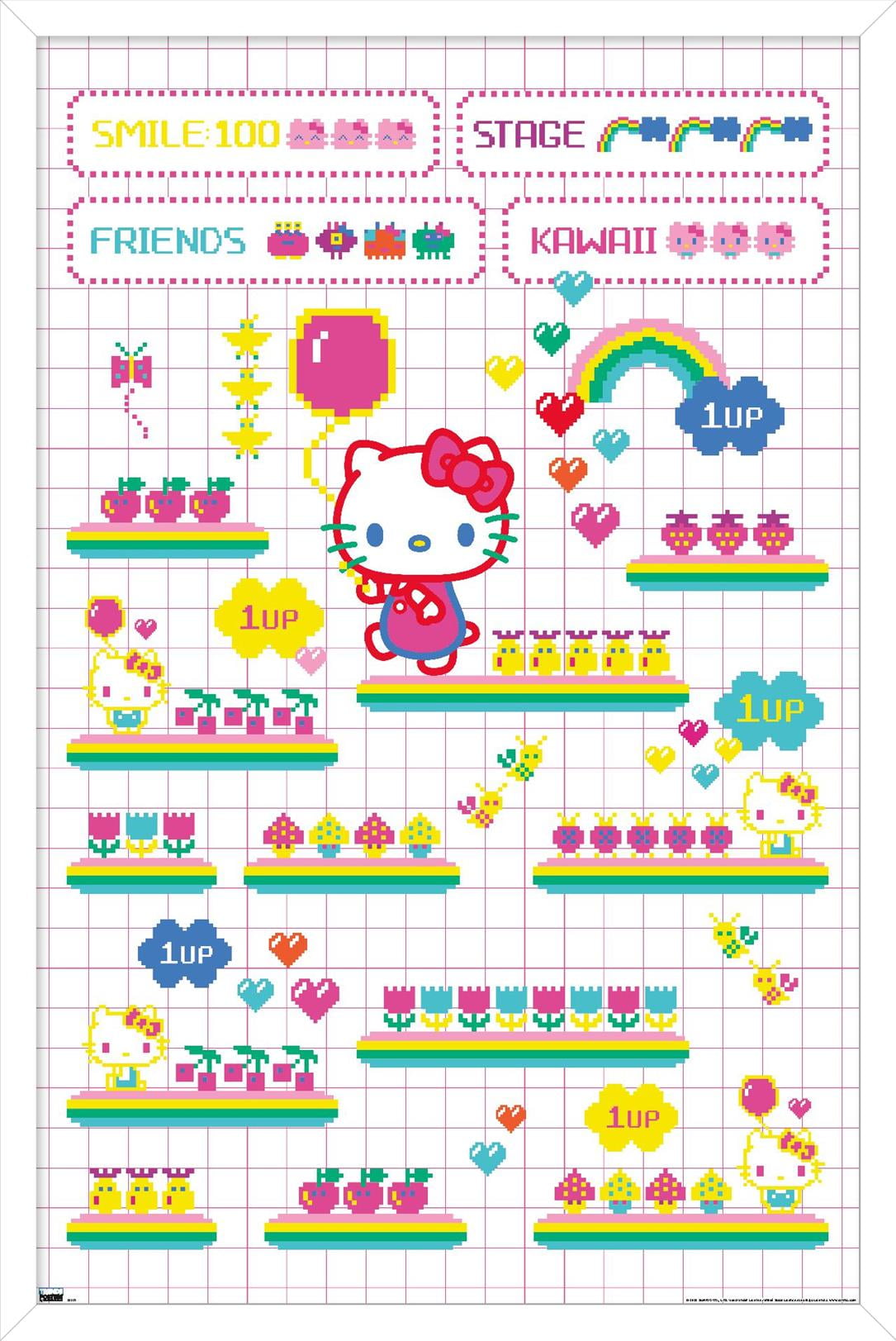 Hello Kitty - Arcade Wall Poster, 22.375" x 34" Framed - Walmart.com