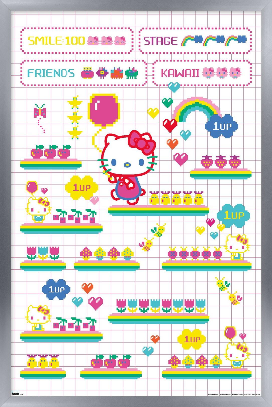 Hello Kitty - Arcade Wall Poster, 22.375" x 34" Framed - Walmart.com