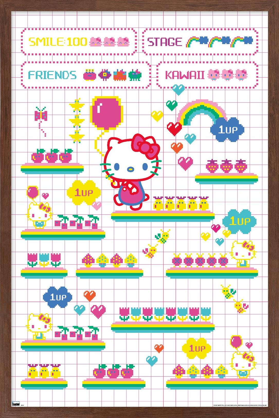 Hello Kitty - Arcade Wall Poster, 22.375" x 34" Framed - Walmart.com