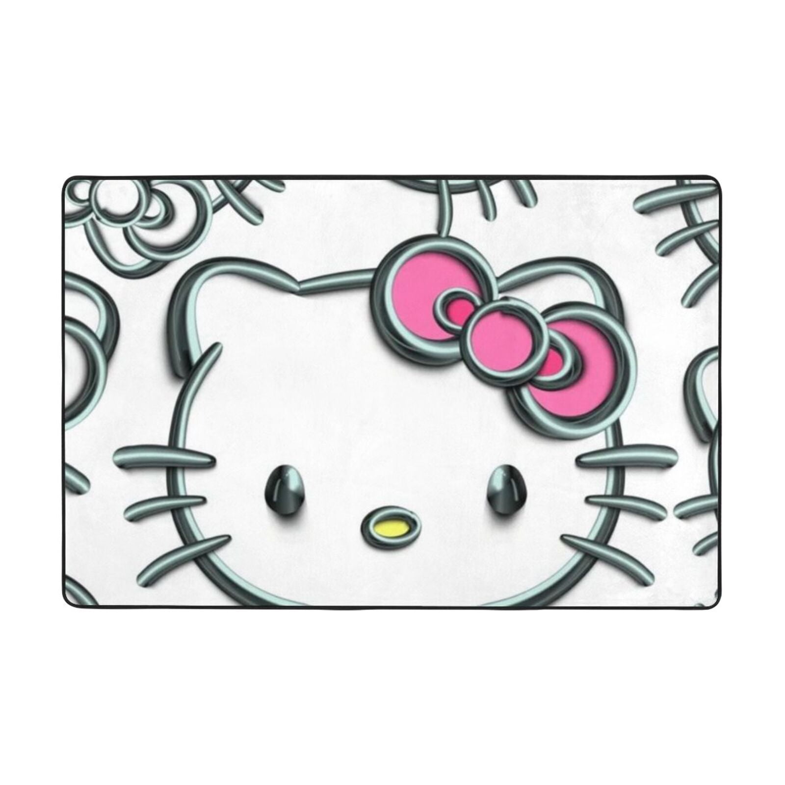 Hello Kitty Area Rugs, Large Carpet, Washable Rug Mat, Flannel Non-Slip ...