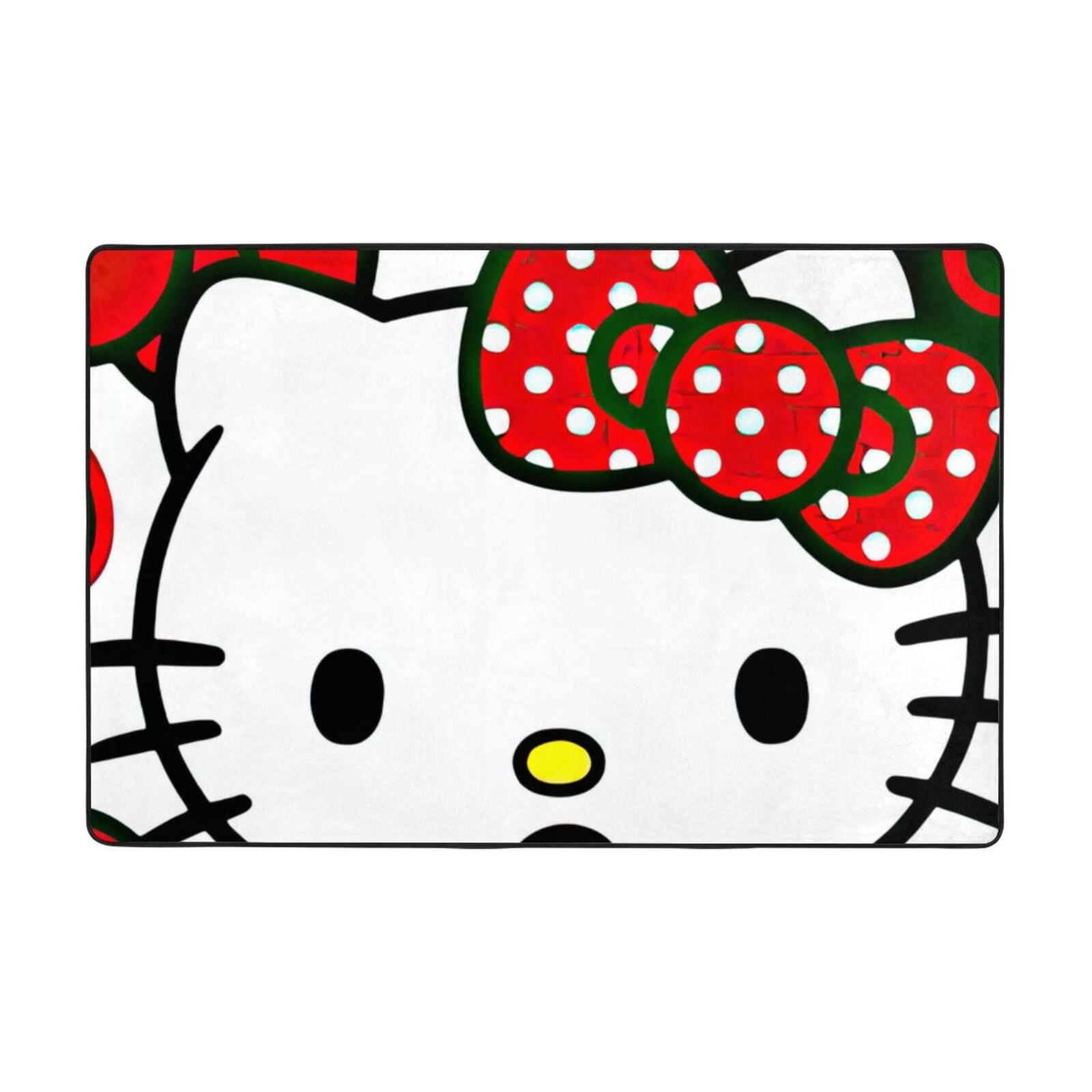 Hello Kitty Area Rugs, Large Carpet, Washable Rug Mat, Flannel Non-Slip ...